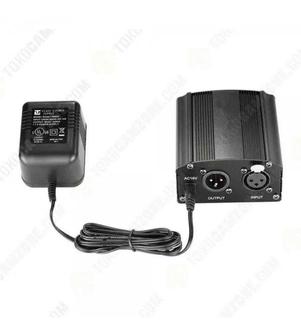 Phantom Power Microphone 1 Channel 48V Supply for Condenser Microphone ...